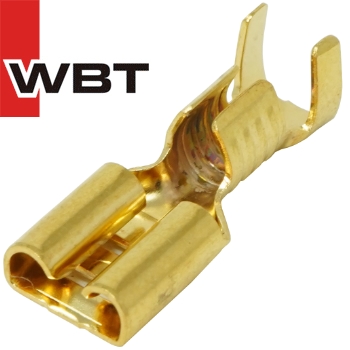 WBT-0655: Flat push-on cable shoe 6.3mm (pair) | HIFICollective