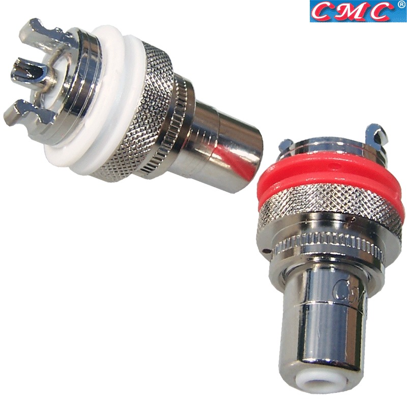 CMC-805-2.5-CUR-RH, Rhodium plated RCA sockets | HIFICollective