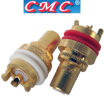 CMC-805-2.5CUR-G Copper, thick gold plated RCA socket (pair ...