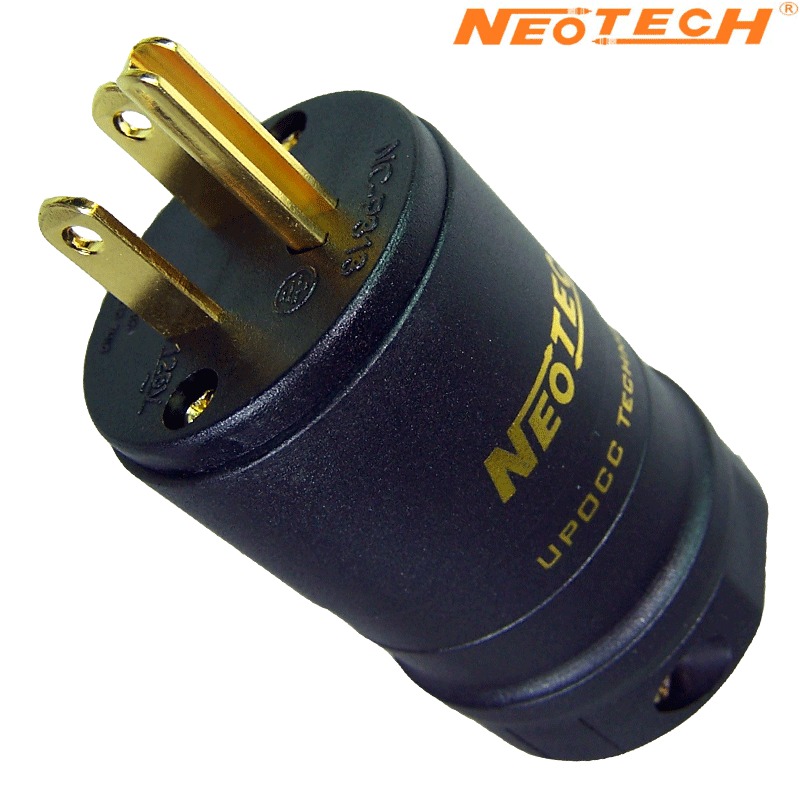 Neotech NC-P313, UP-OCC copper USA AC plug, gold plated | HIFICollective