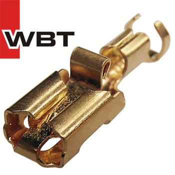 WBT-0655: Flat push-on cable shoe 6.3mm (pair) | HIFICollective